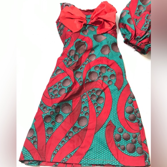 Dresses | Girls Size 5 Dress Handmade African Print Ankara Aline Flare ...